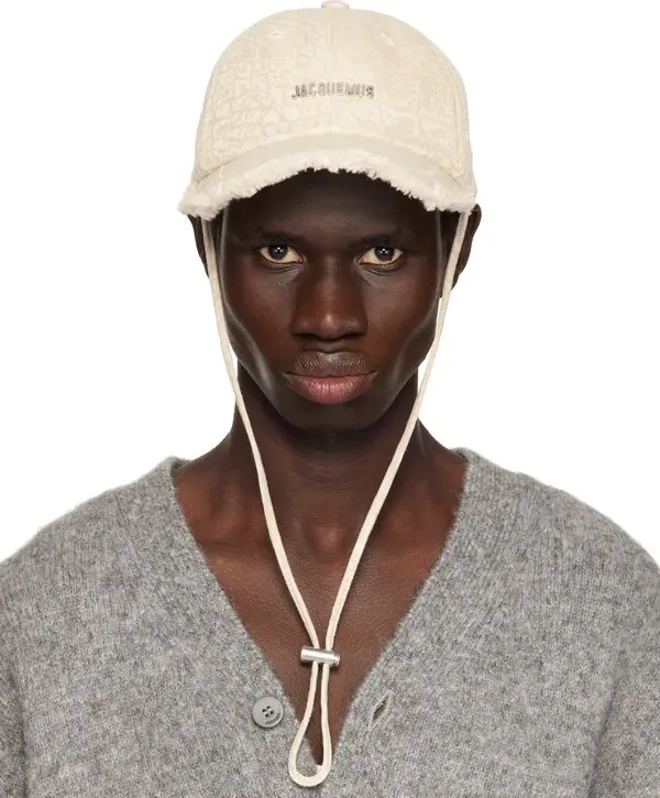Jacquemus The Artichaut' Cap In 1jk Croco Beige - 26% Off